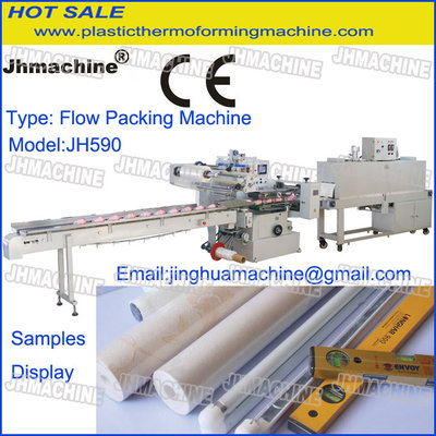 China New Condition Flow Packing Machine Within Shrink tunnel For Home Furnish decorate Products supplier